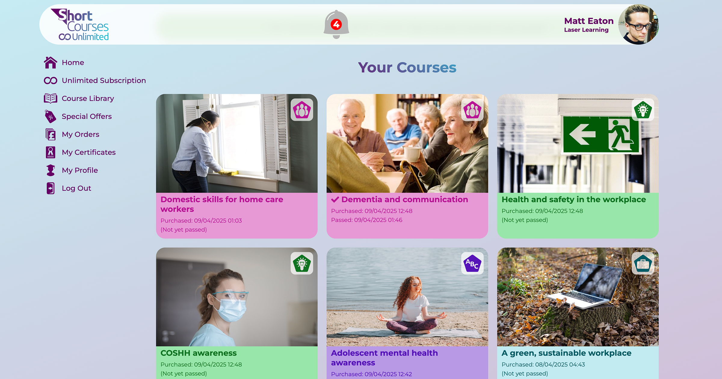 Subscriptions | Short Courses by Laser Learning